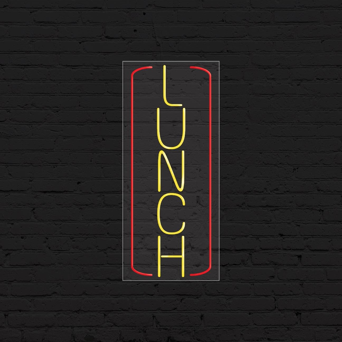 Lunch Sign for Business Displays | LED Flex Neon | 13"W x 32"H x 1"D