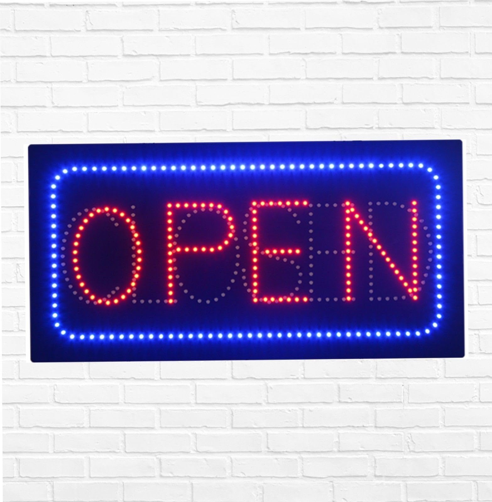 LED Open/Closed Sign for Business Displays | Light Up Sign | 12"H x 24
