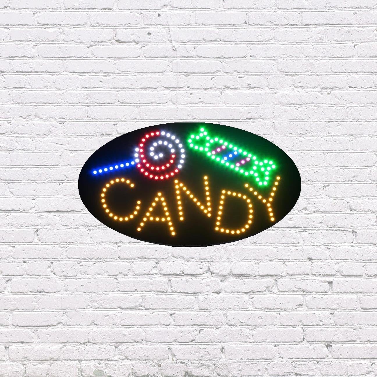 LED Candy Sign | Light Up Sign | 15"h x 27"w x 1"d