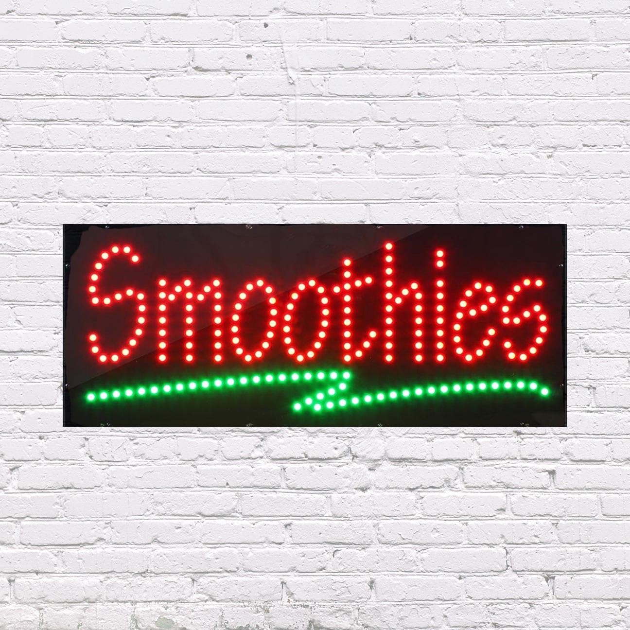 LED Smoothies Sign | Light Up Sign | 11"h x 27"w x 1"d