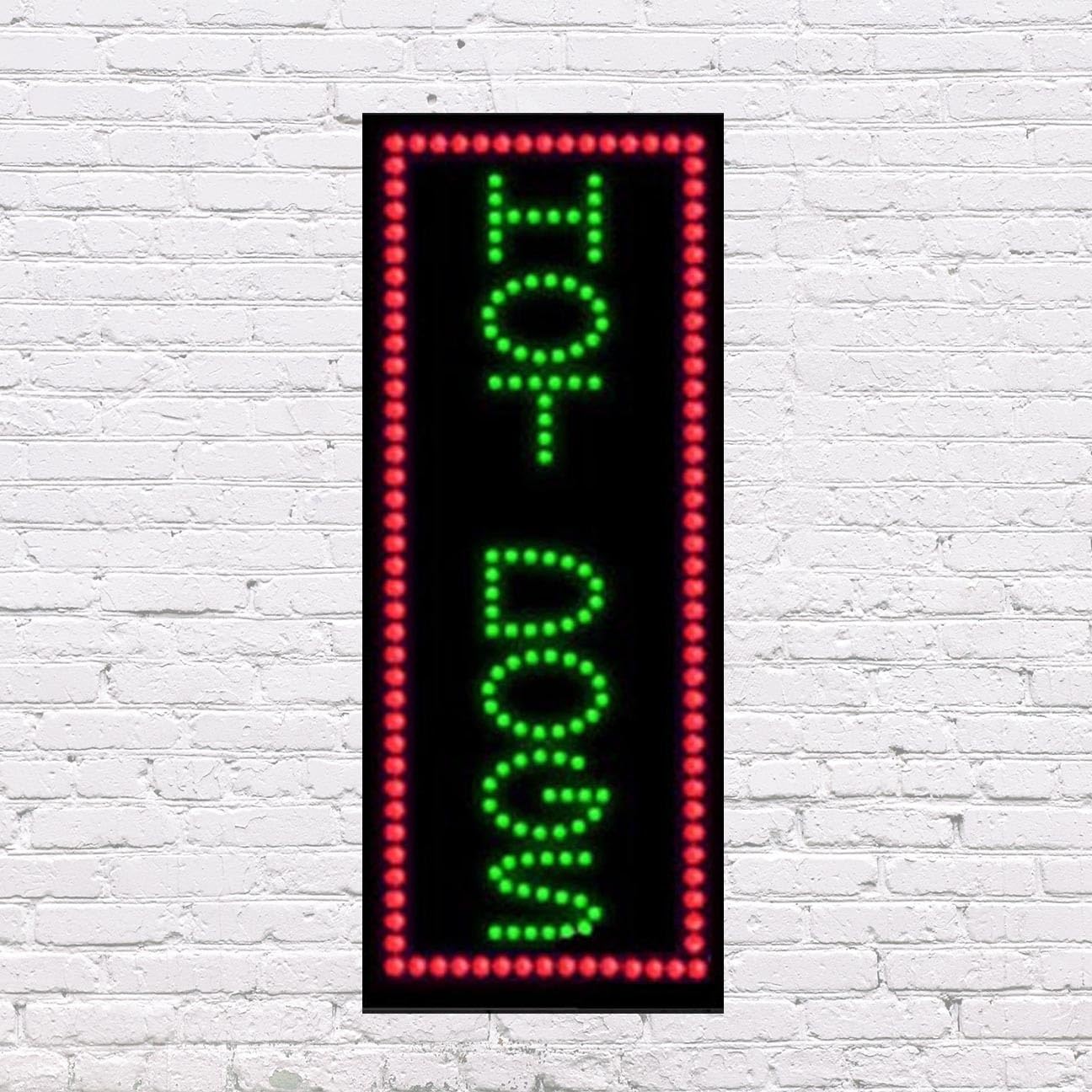 LED Hot Dogs | Light-up Sign | 11"W x 27"H x 1"D