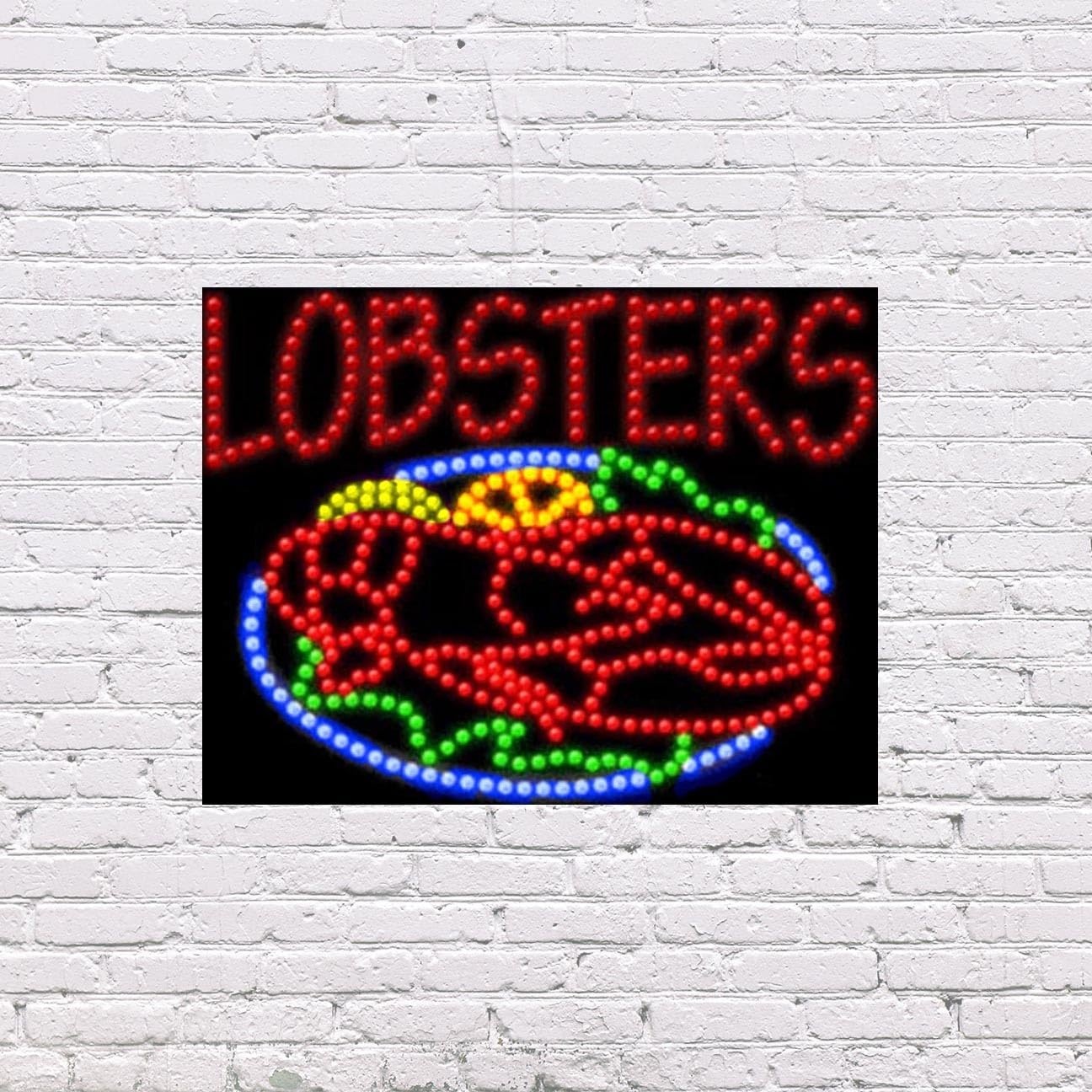 LED Lobsters Sign | Light Up Sign | 20"h x 26"w x 1"d