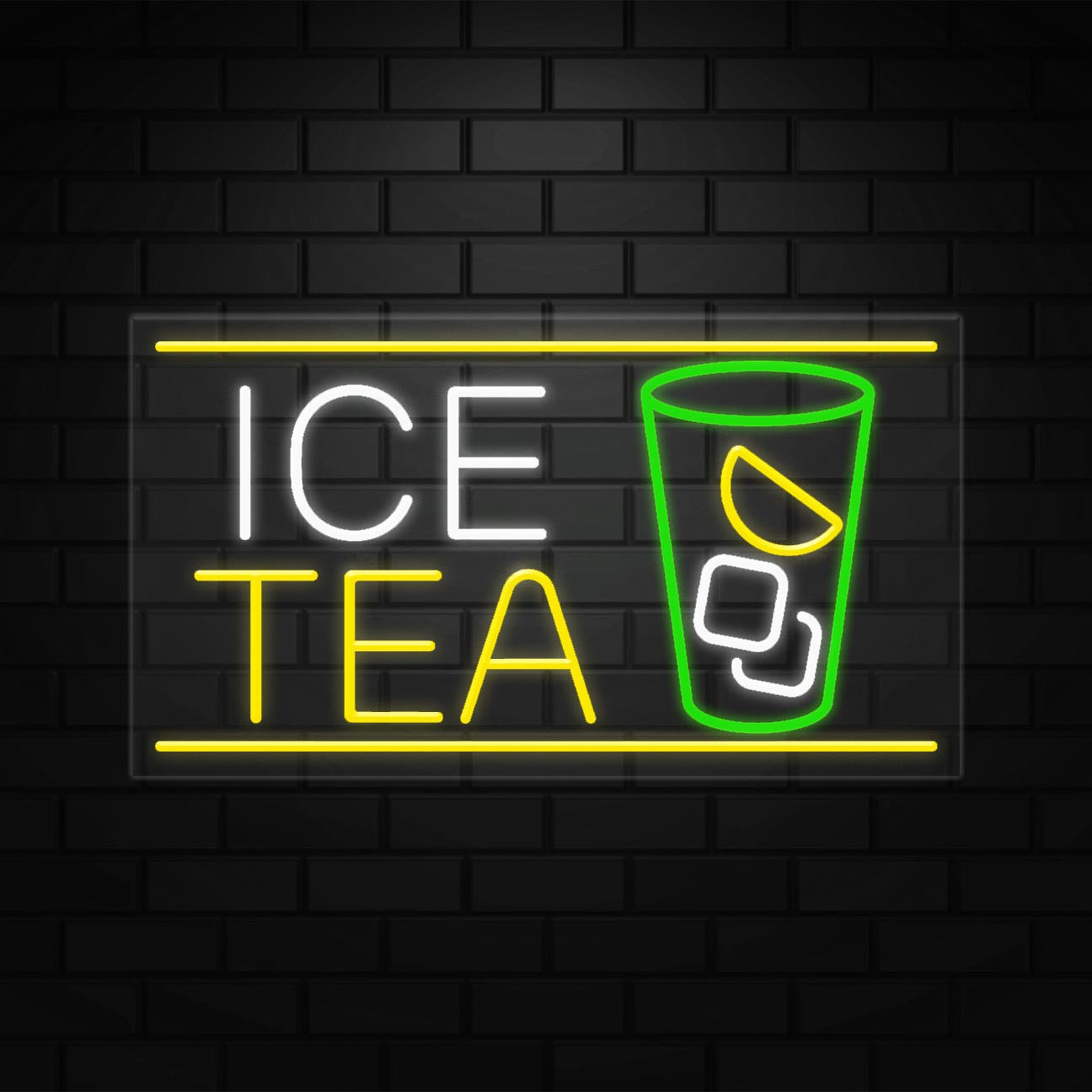 Ice Tea Sign for Business Displays | LED Flex Neon | 37"W x 20"H x 1"D