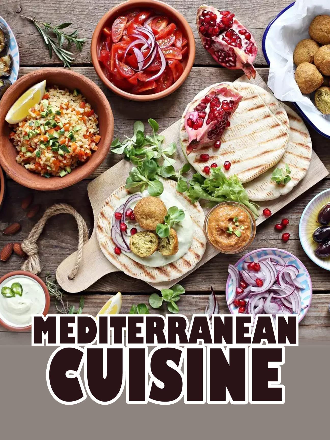 Mediterranean Cuisine | Retail Window Display Sign | 18"W x 24"H