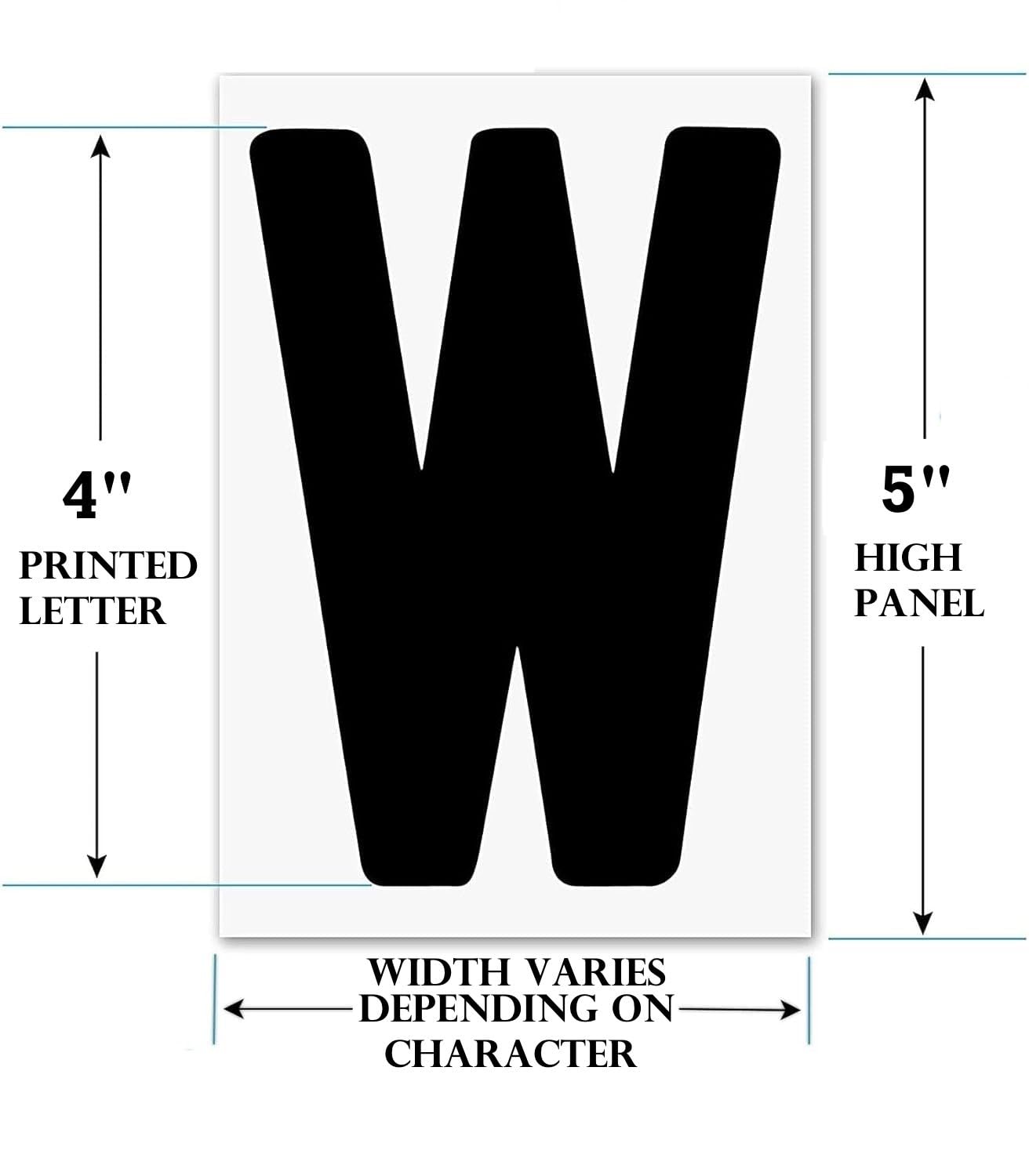 Outdoor Rigid Acrylic Letters for Marquee Sign | 4" x 5" | Block Font