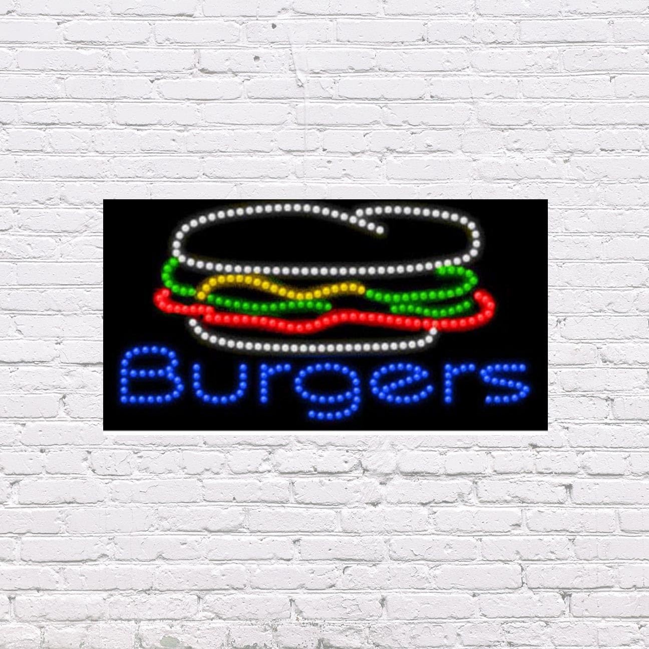LED Burgers | Light-up Sign | 31"W x 17"H x 2"D