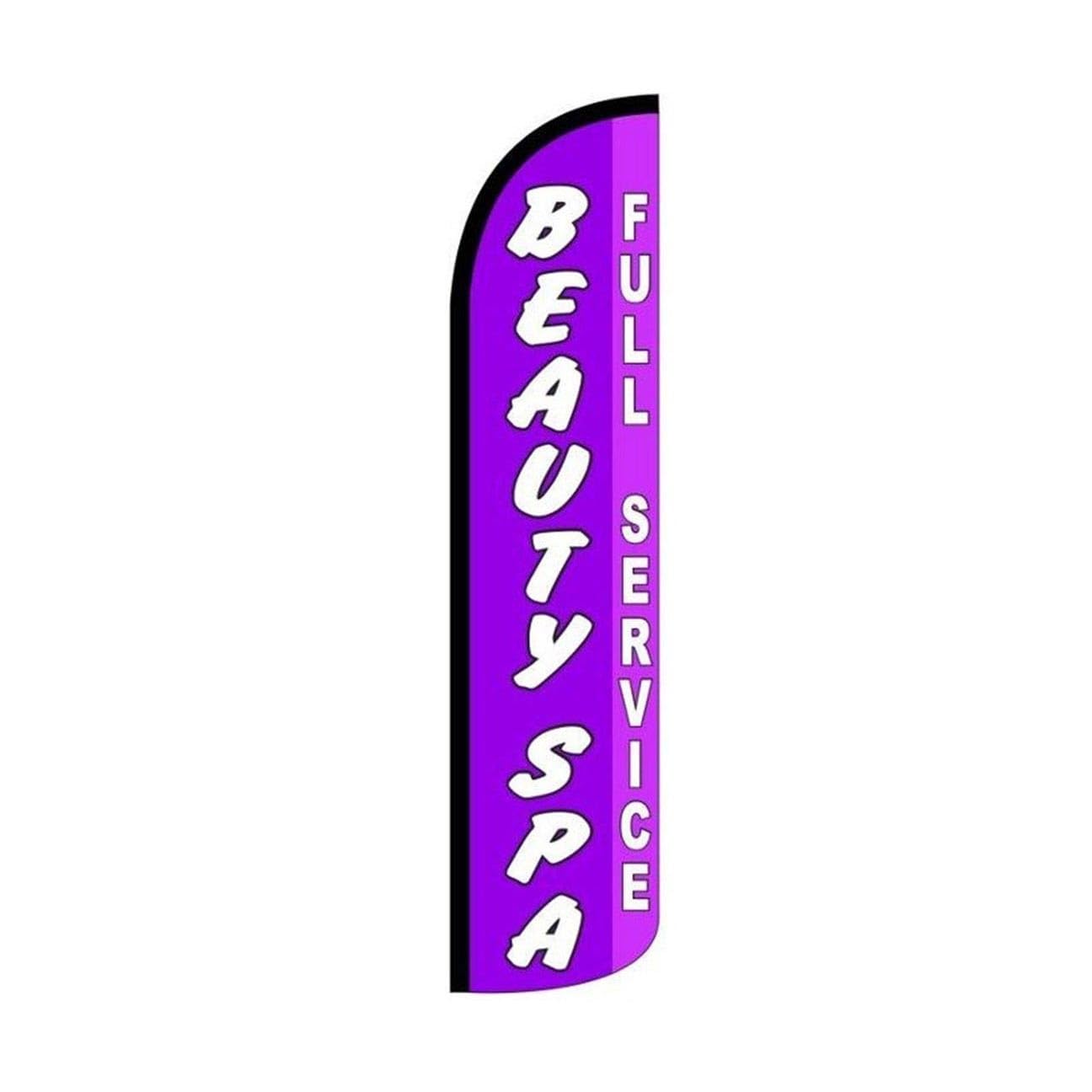 Beauty Spa Full Service Swooper Flutter Feather Flag | 3ft W x 11.5ft