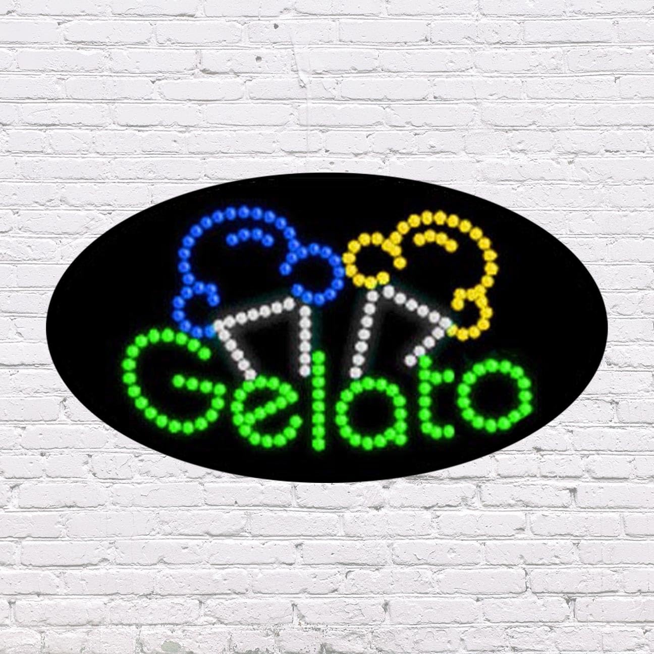 LED Gelato Sign | Light Up Sign | 15"H x 27"W x 2"D
