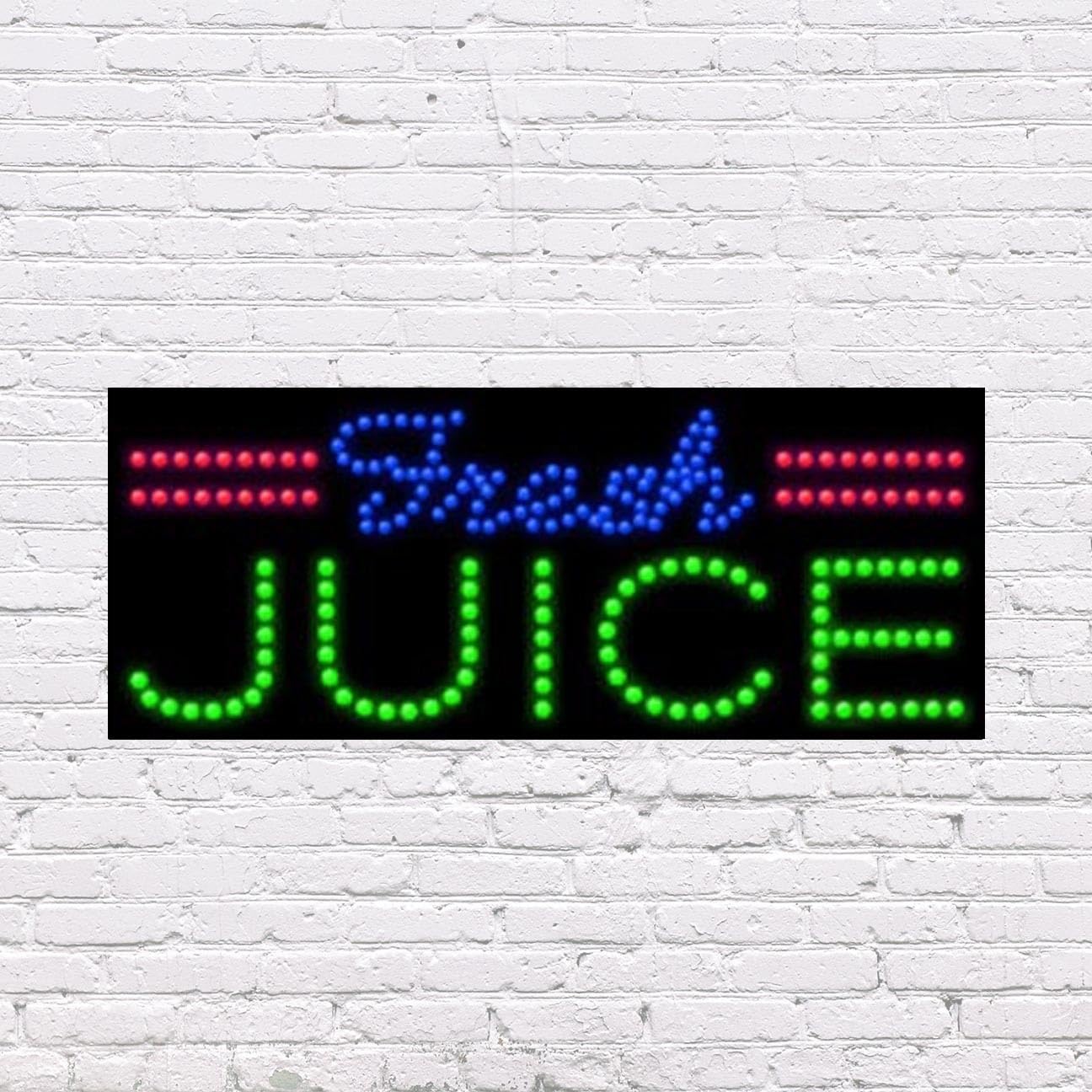LED Fresh Juice Sign | Light Up Sign | 11"H x 27"W x 2"D