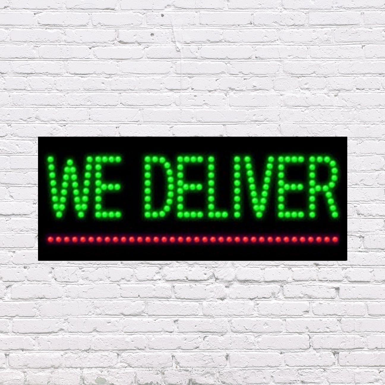 LED We Deliver Sign | Light Up Sign | 11"H x 27"W x 2"D