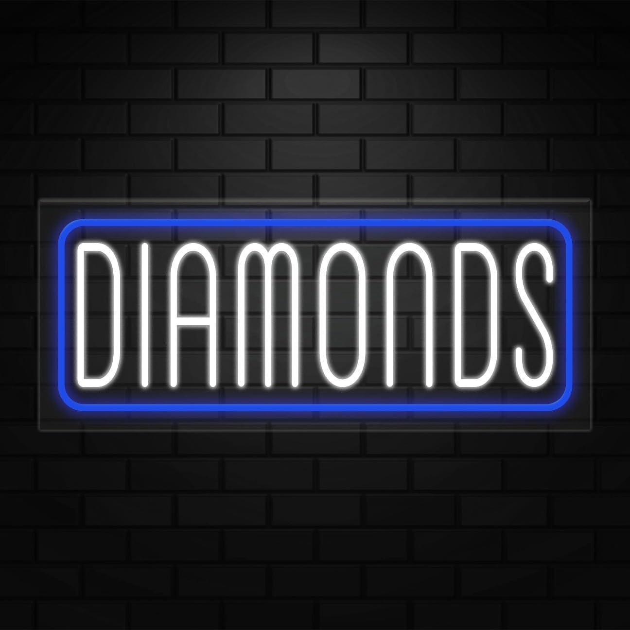 Diamonds Neon Sign for Retail Displays | LED Flex Neon | 30"W x 12"H x