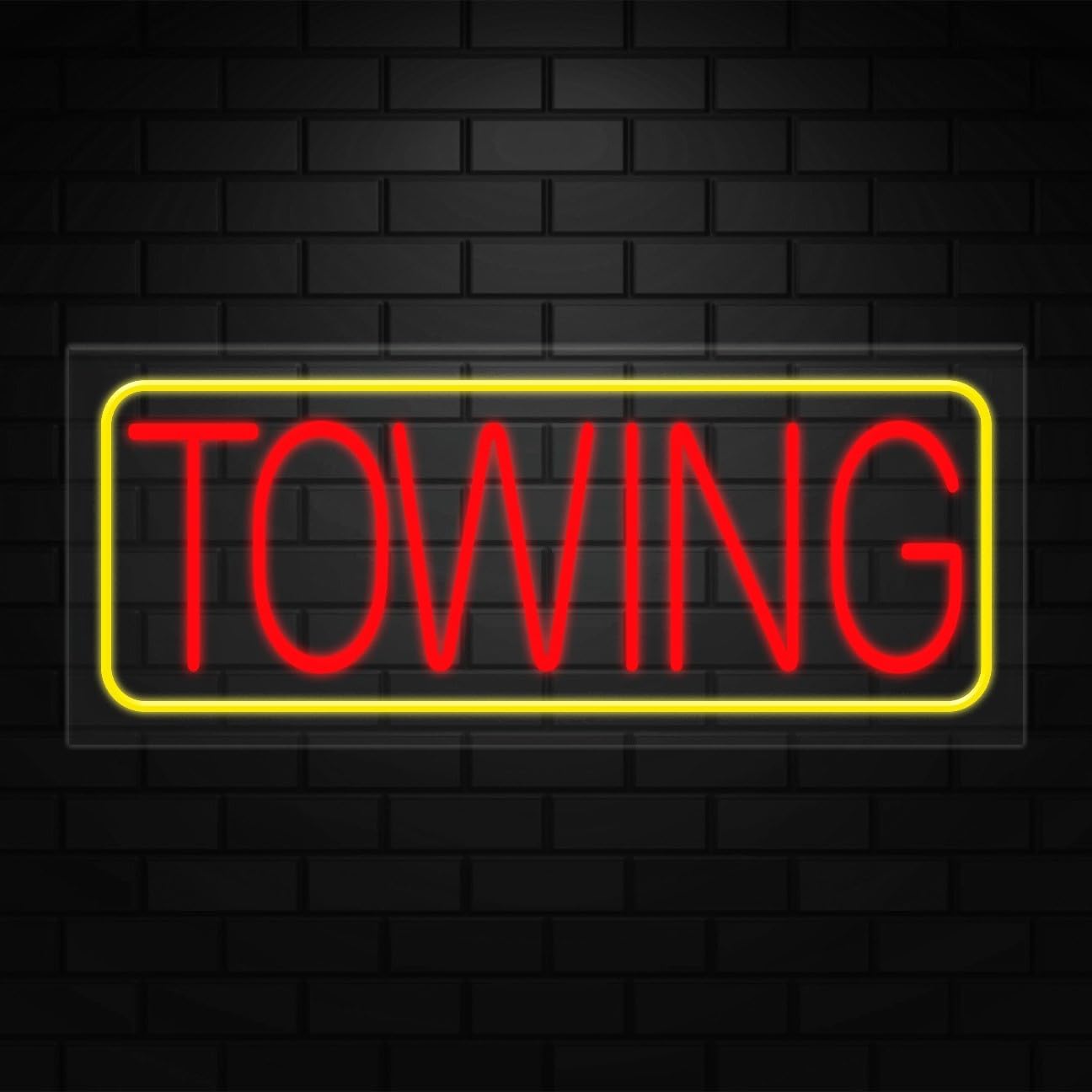 Towing Neon Sign for Retail Displays | LED Flex Neon | 30"W x 12"H x 1