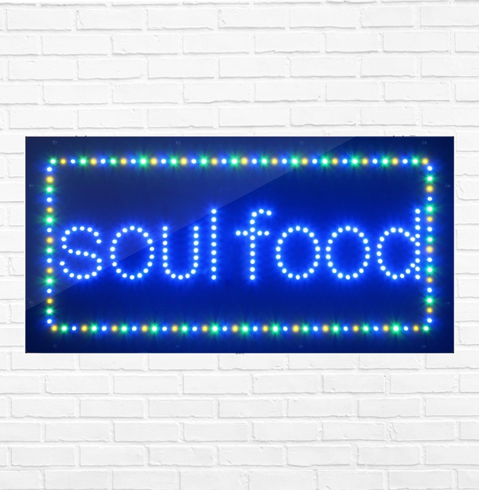 LED Soul Food Sign for Business Displays | Light Up Sign | 12"H x 24"W
