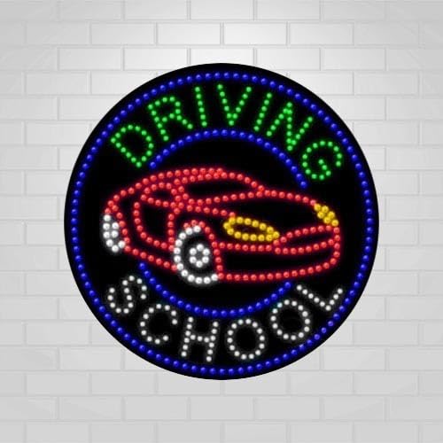 LED Driving School Sign for Retail Displays | Light Up Sign | 26"H x 2