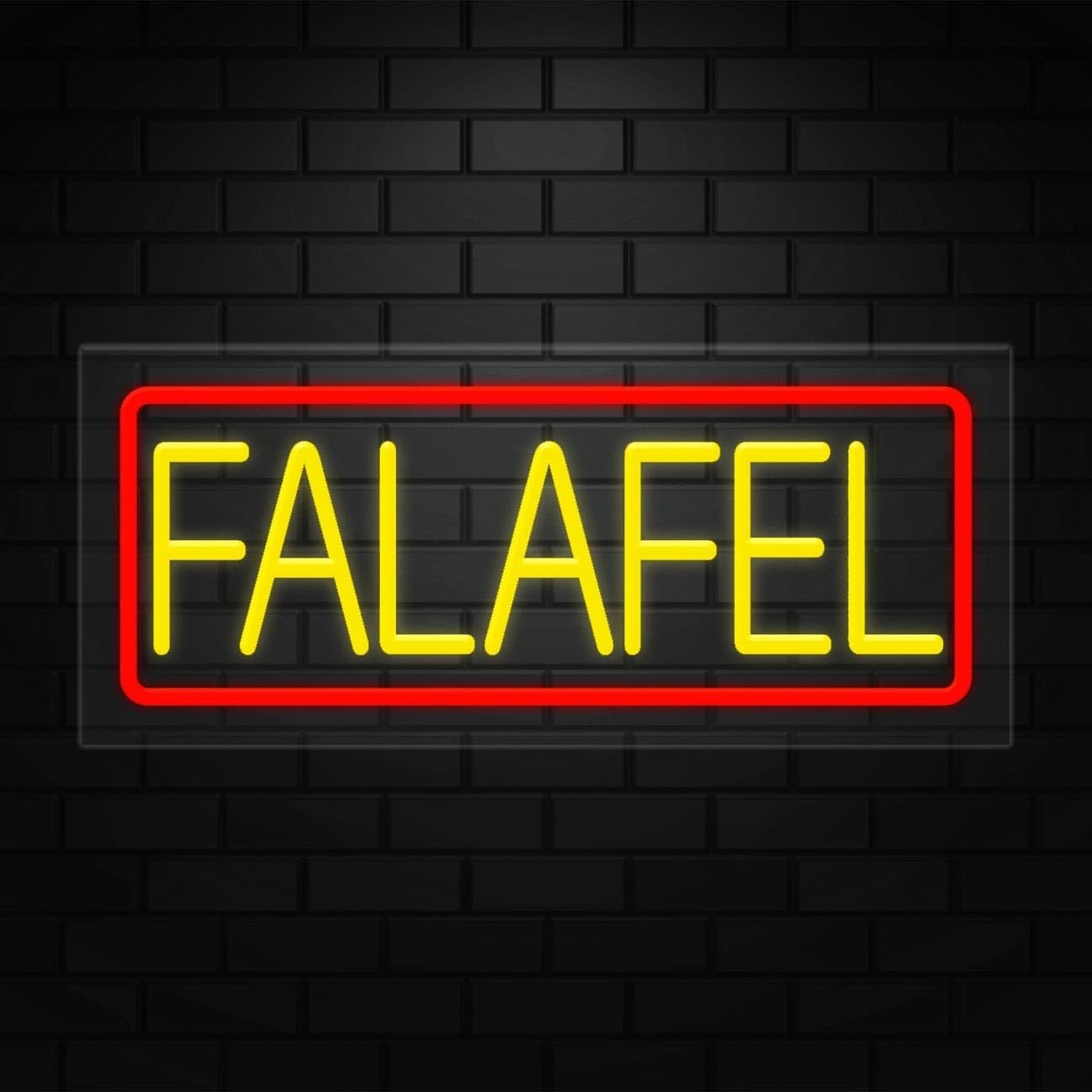Falafel Neon Sign for Retail Displays | LED Flex Neon | 24"W x 10"H x