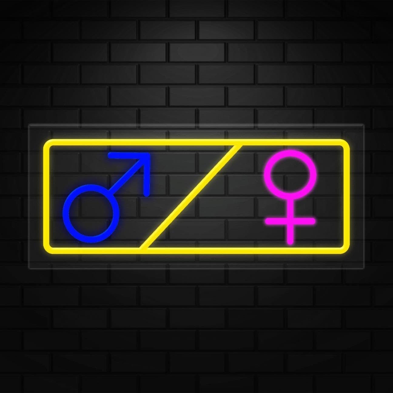 WC Neon Sign for Retail Displays | LED Flex Neon | 24"W x 10"H x 1"D