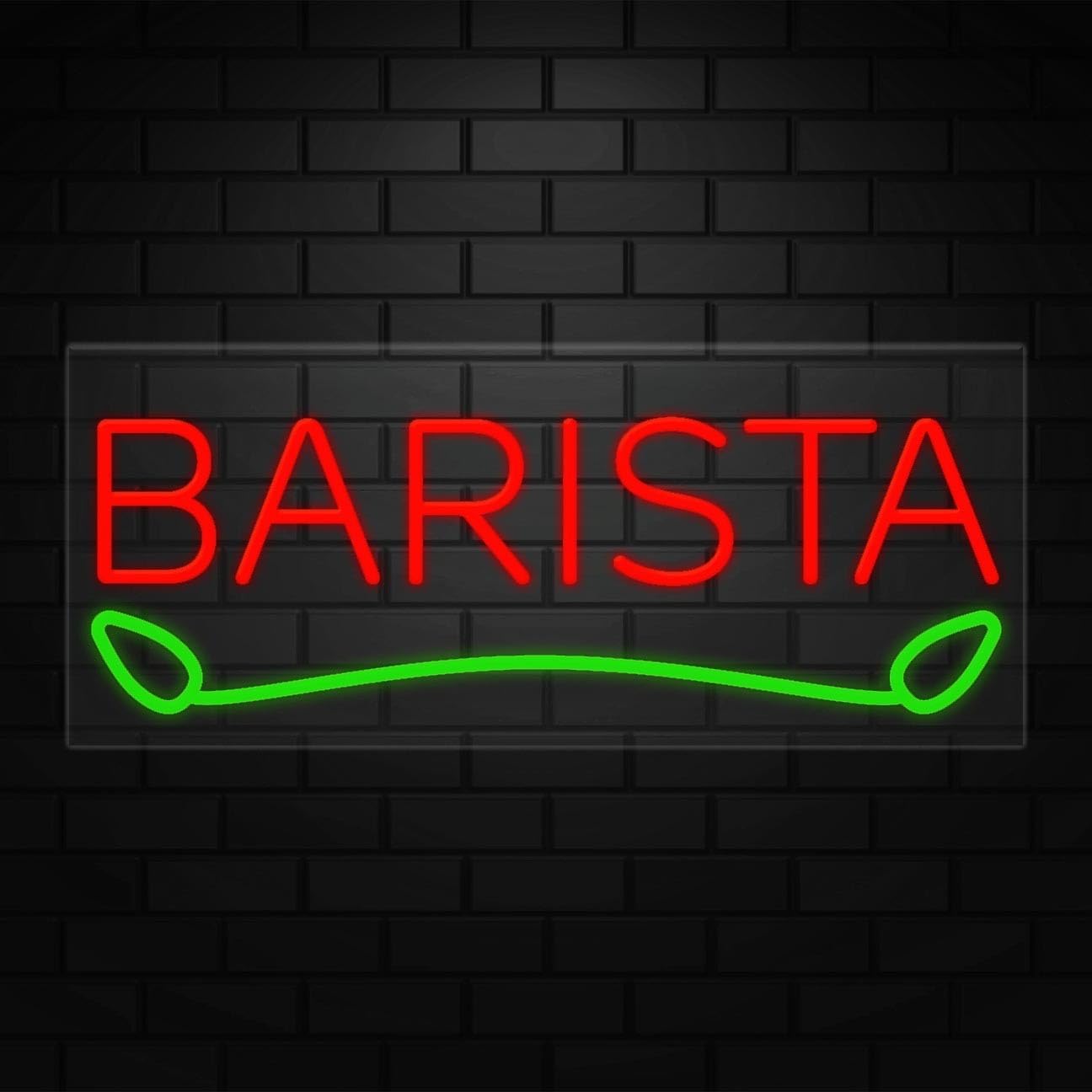 Barista Neon Sign for Retail Displays | LED Flex Neon | 32"W x 13"H x