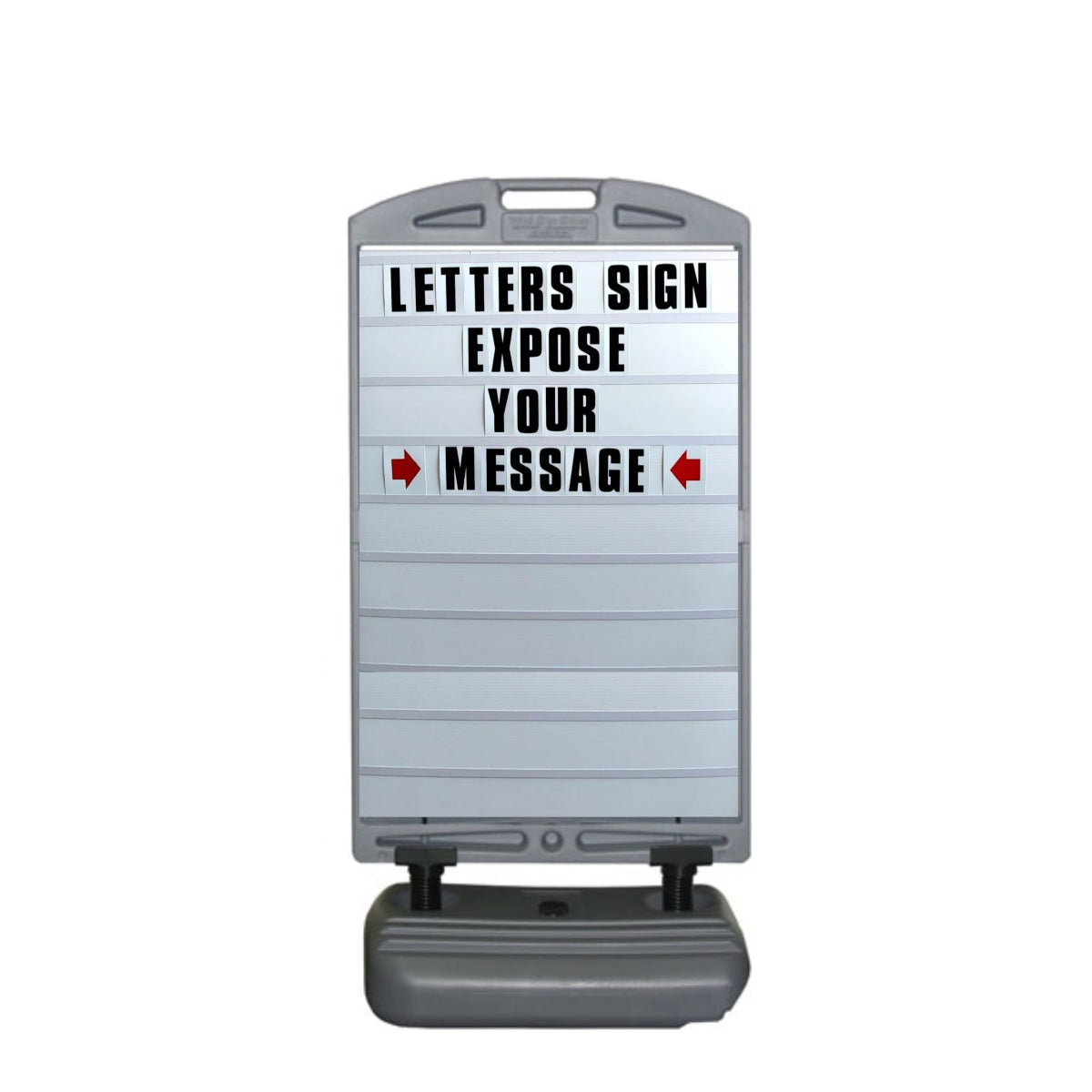 29"w x 53"h Deluxe Wind Letter Track & Letters Double Sided Sidewalk S
