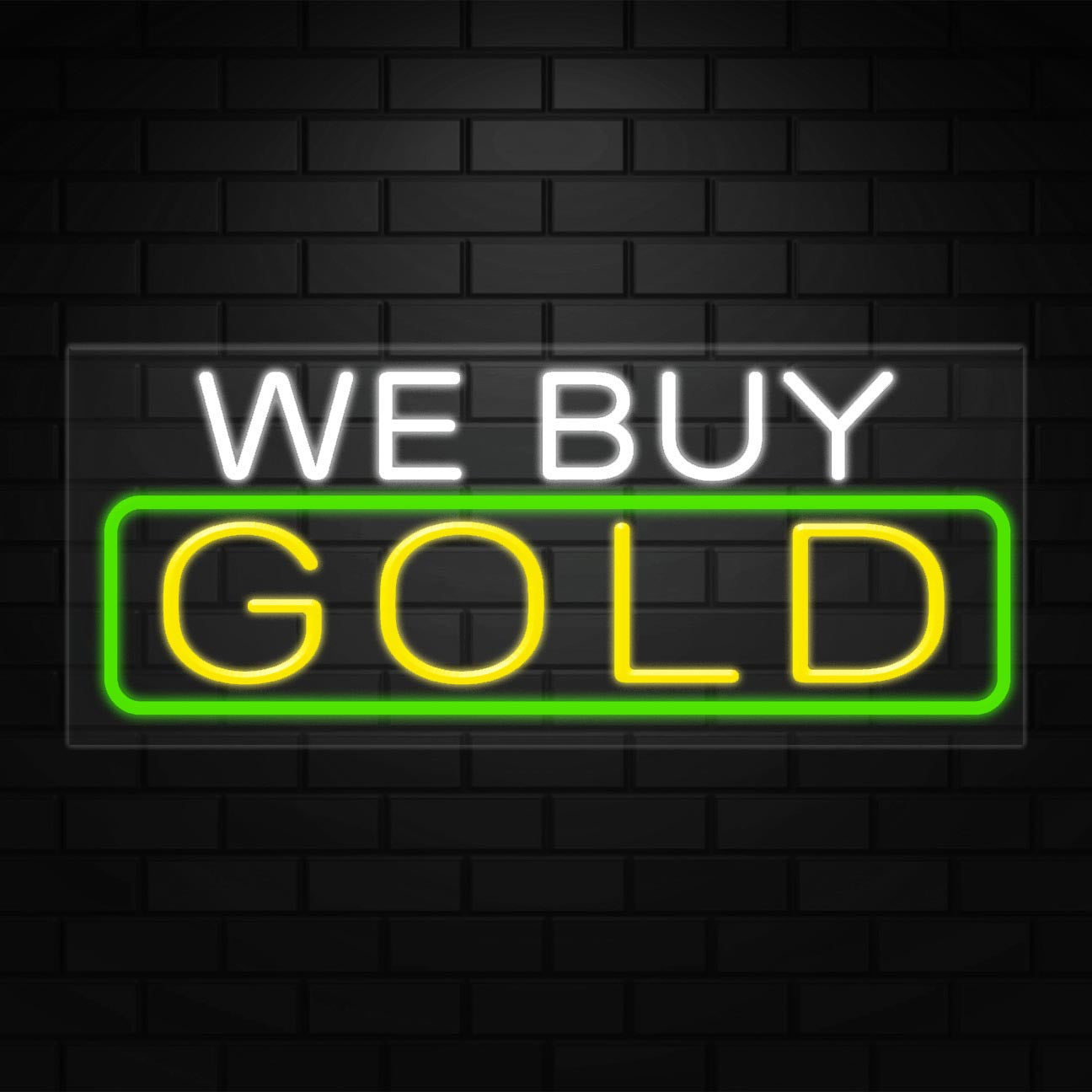 We Buy Gold Sign for Business Displays | LED Flex Neon | 32"W x 13"H x